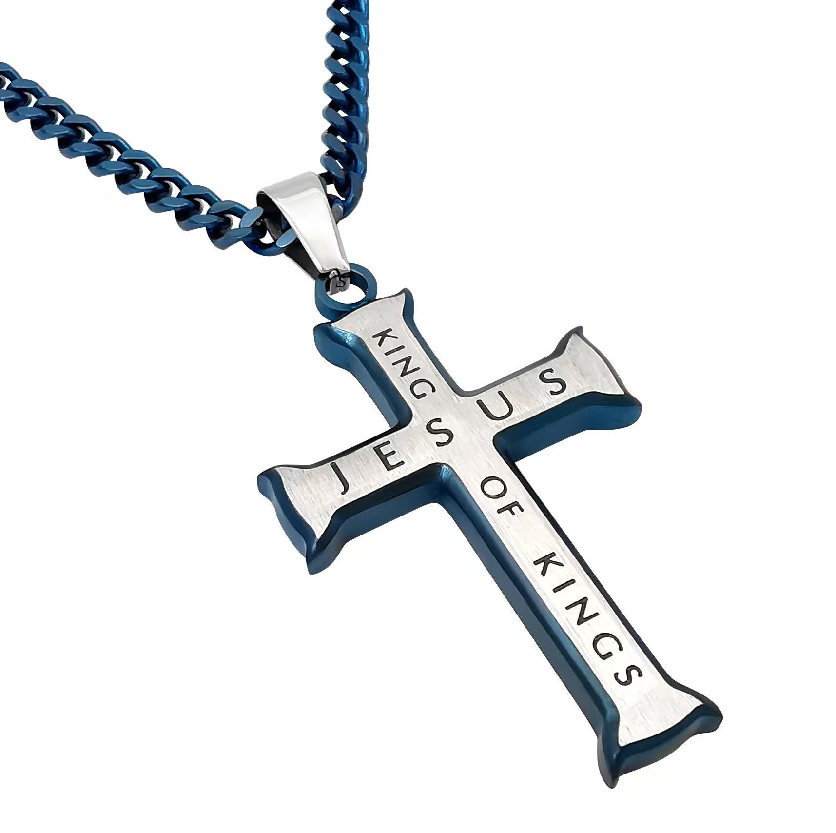 Blue Iron Cross Necklace – Advantage Customer Service, Advertising ...
